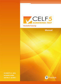 CELF-5 Screening Test - Gesamtsatz bestehend aus: Manual, Stimulusbuch ...