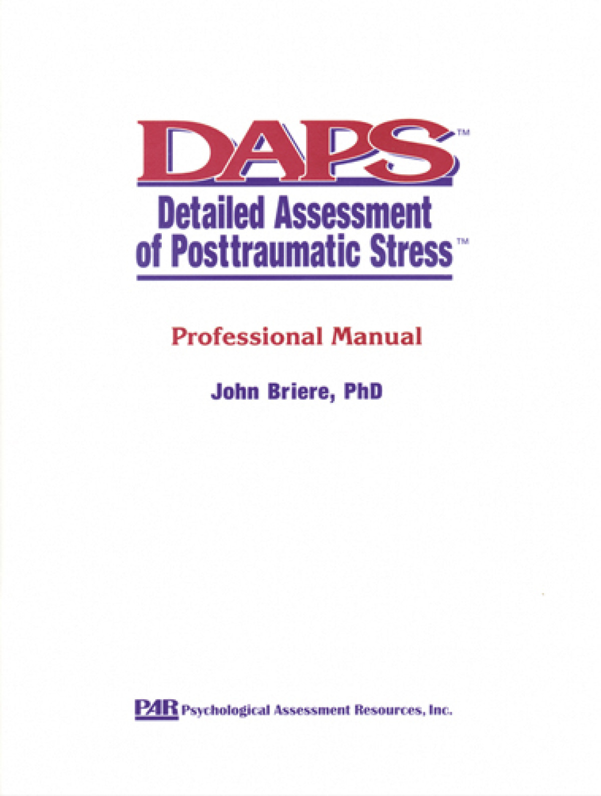 DAPS - Detailed Assessment of Post-traumatic Stress (DAPS) – Hogrefe ...
