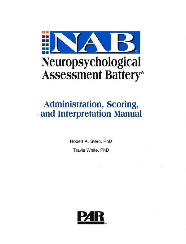 NAB - Neuropsychological Assessment Battery (NAB) – Hogrefe - Online ...