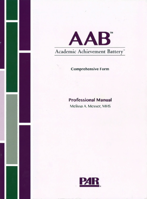 AAB COMPREHENSIVE - Academic Achievement Battery (AAB) Comprehensive ...