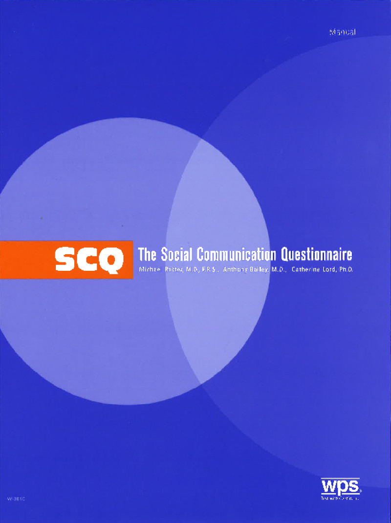 SCQ - Social Communication Questionnaire (SCQ) – Hogrefe - Online ...